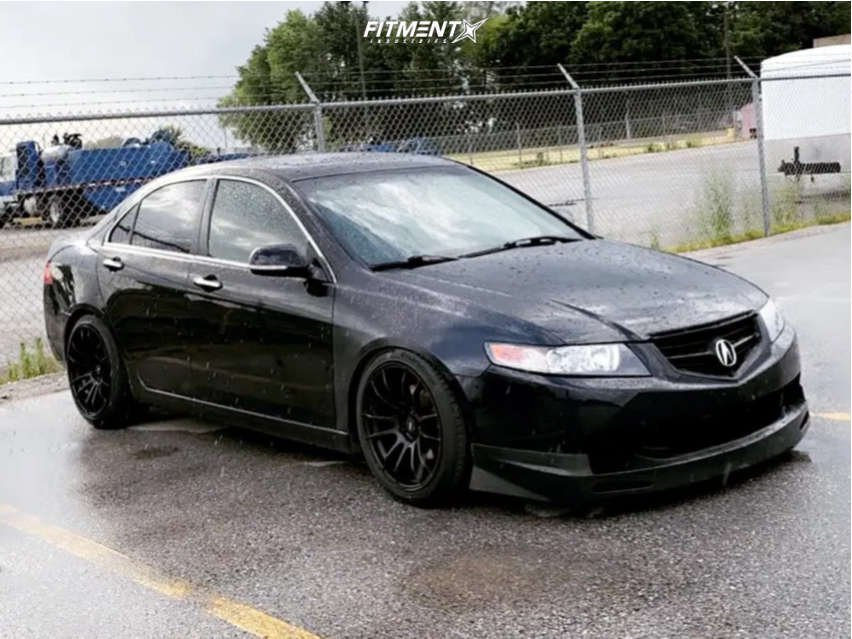 2004 Acura TSX Base with 18x8.5 AVID1 Av20 and Hankook 225x45 on Coilovers | 2332623 | Fitment ...