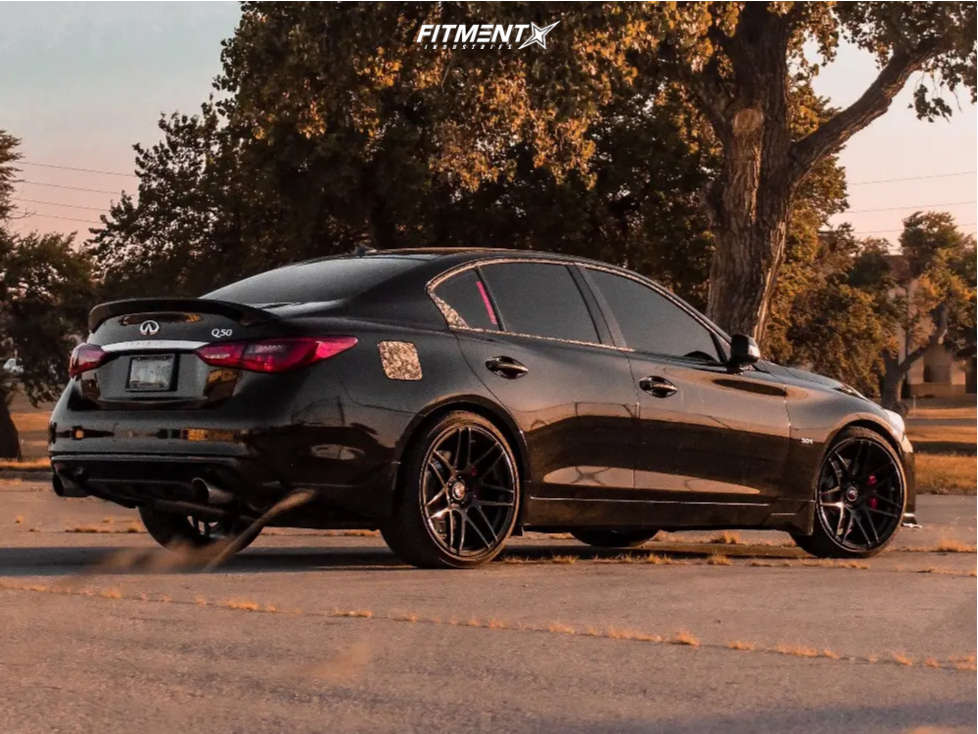 2018 INFINITI Q50 Luxe with 20x9.5 Curva C300 and Goodyear 245x40 on ...