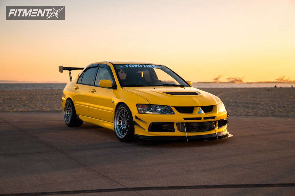 2003 Mitsubishi Lancer Evolution with 18x10.5 Enkei Nt03 and Michelin ...