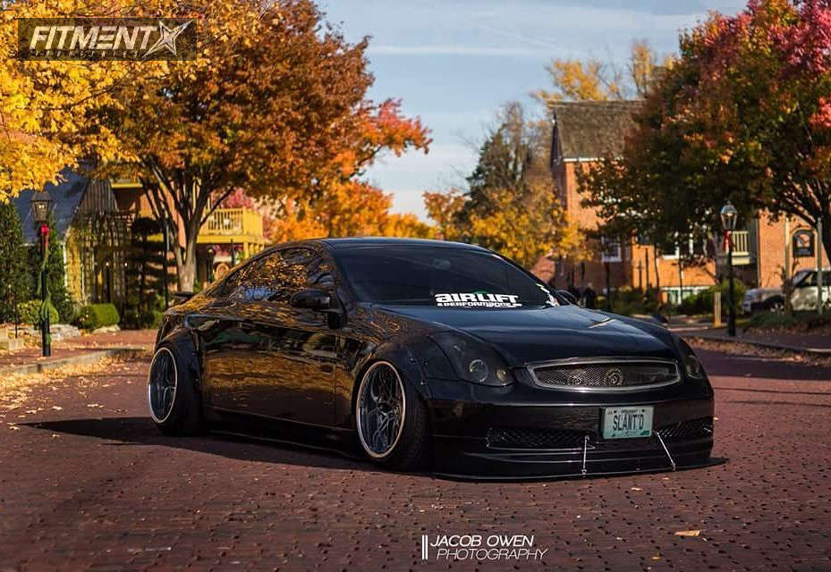 2004 INFINITI G35 Base with 18x11 Weds 607d and Nankang 235x40 on Air ...