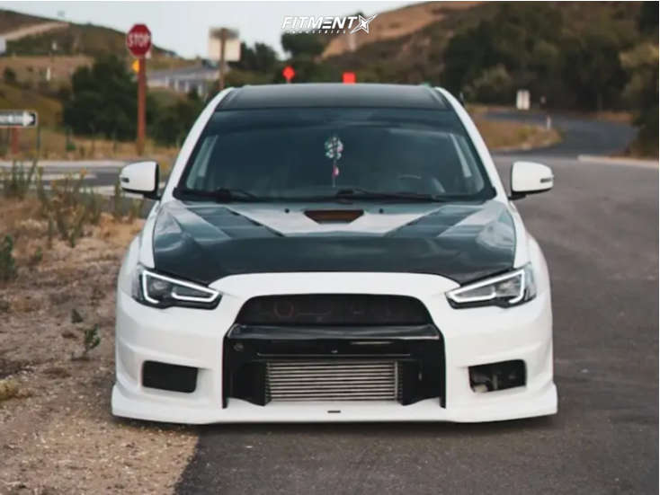 2015 Mitsubishi Lancer Evolution MR with 18x10 Work Emotion Cr 3p and ...