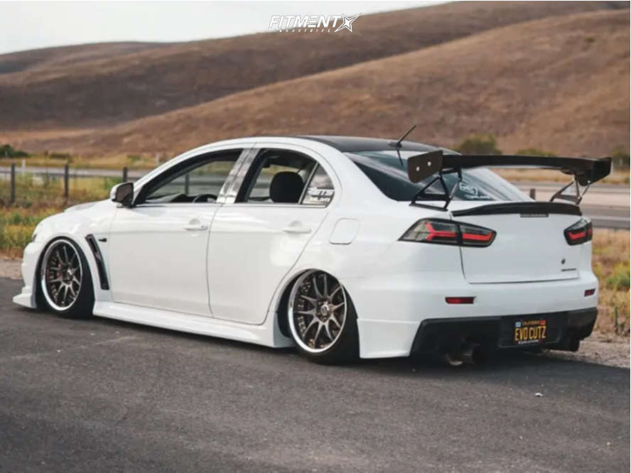 2015 Mitsubishi Lancer Evolution MR with 18x10 Work Emotion Cr 3p and ...