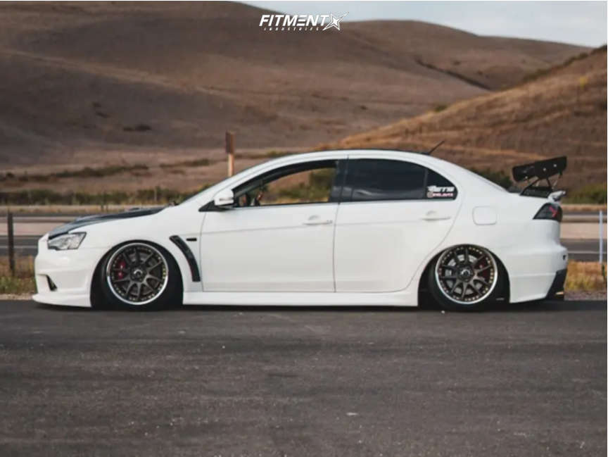 2015 Mitsubishi Lancer Evolution MR with 18x10 Work Emotion Cr 3p and ...