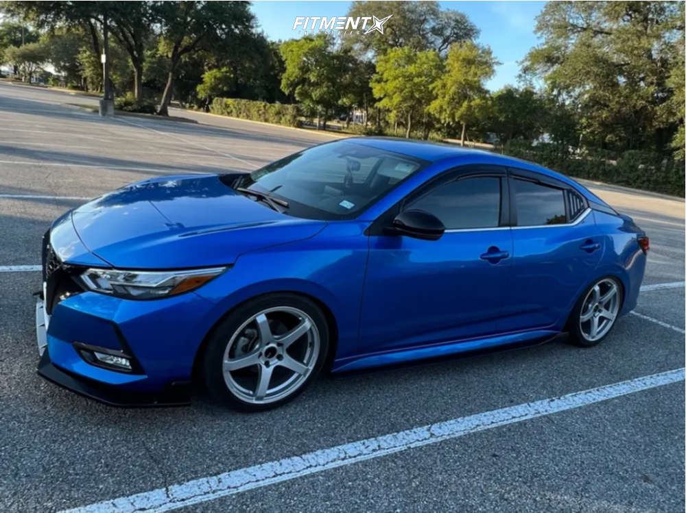 2021 Nissan Sentra SR with 18x8 Enkei Kojin and Hankook 245x45 on ...