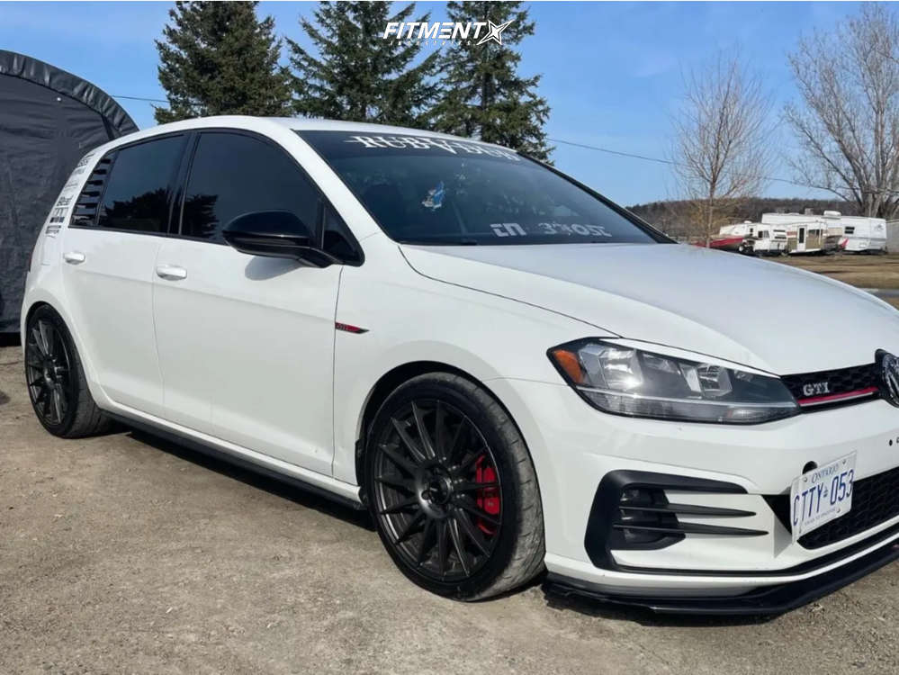 2018 Volkswagen GTI Base with 18x8 Konig Rennform and Firestone 225x40 on Lowering Springs ...