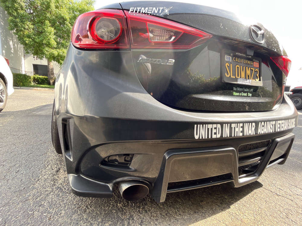 2015 Mazda 3 I Sport with 18x9.5 Motegi Mr154 and Nexen 225x40 on Air ...