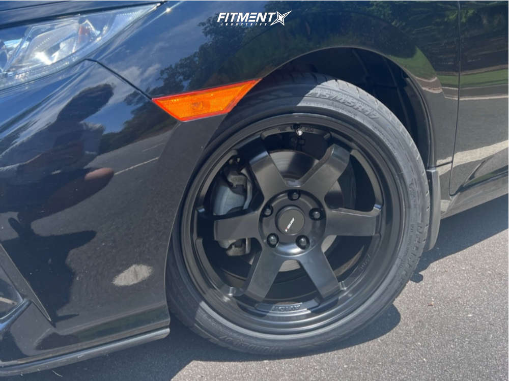 2018 Honda Civic EX-L with 17x8 AVID1 Av6 and Delinte 215x45 on Stock ...