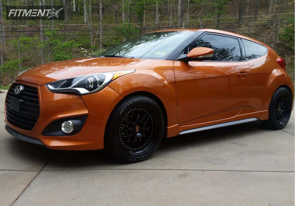 2015 Hyundai Veloster SE with 18x8.5 ESR Sr01 and Nitto 225x40 on Stock ...