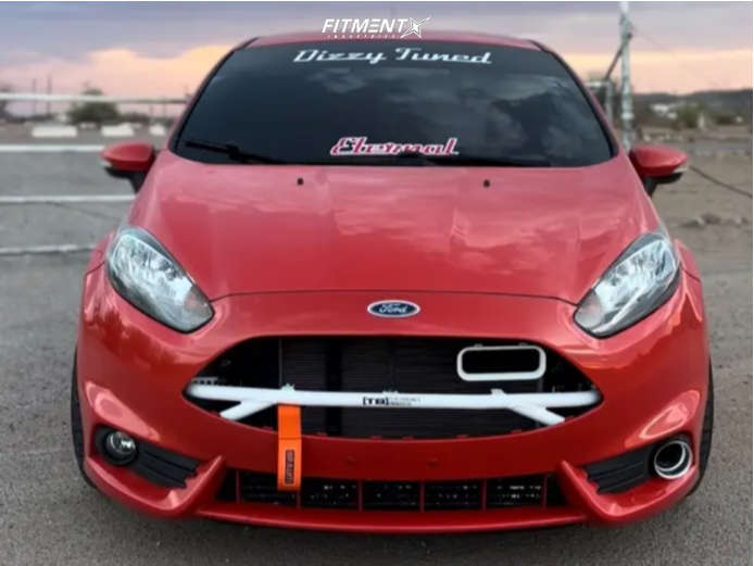 2014 Ford Fiesta ST with 17x8 Vors Tr4 and Nitto 205x40 on Coilovers ...