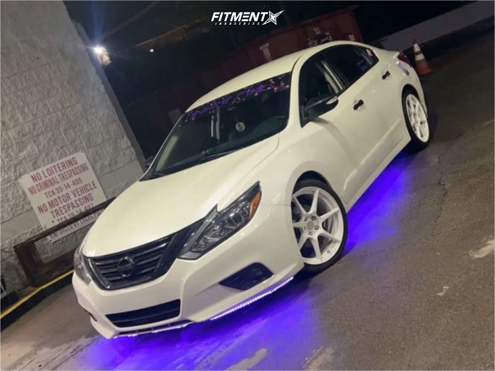 2017 Nissan Altima SR with 19x9.5 Enkei Tfr and Federal 245x35 on Air ...