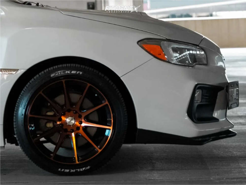 2018 Subaru WRX Base with 18x9 Shift Gear and Falken 235x40 on Stock ...