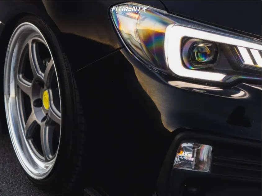 2021 Subaru WRX Base with 18x9.5 Kansei Roku and Delinte 215x40 on Air ...