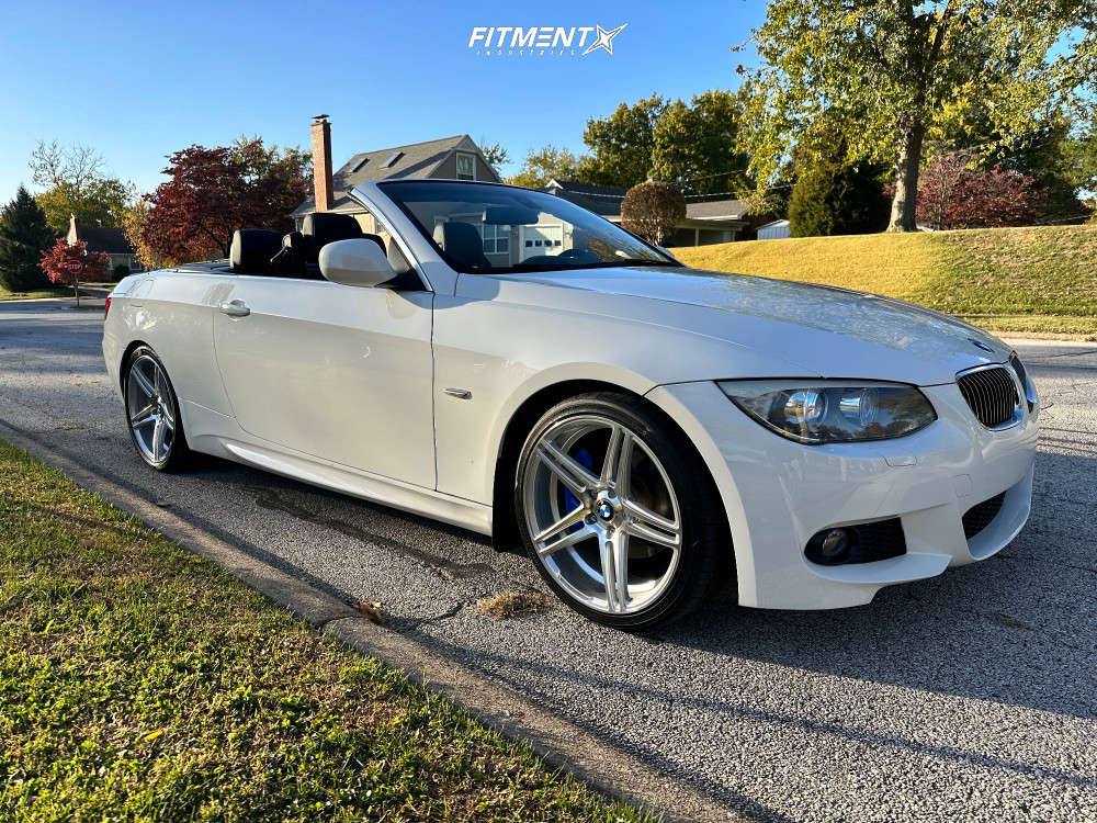 2012 BMW 328i m-sport with 19x8.5 Axe EX12 and Nitto 235x35 on Stock ...