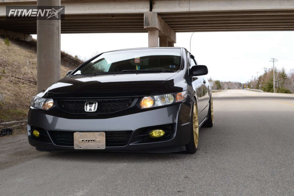 2010 Honda Civic LX with 17x7.5 RTX INK and Kumho 215x45 on Coilovers ...