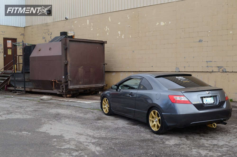 2010 Honda Civic LX with 17x7.5 RTX INK and Kumho 215x45 on Coilovers ...
