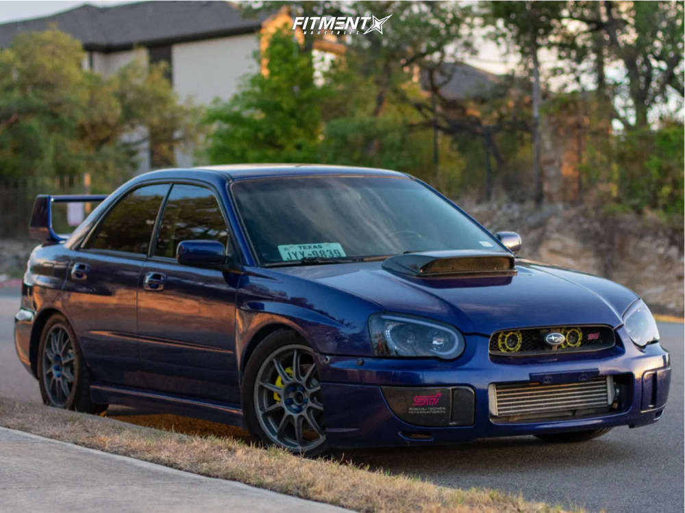 2004 Subaru Impreza WRX with 17x7 OZ Racing Prodrive and Michelin ...