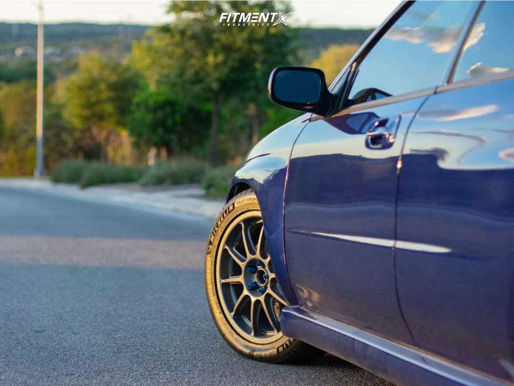 2004 Subaru Impreza WRX with 17x7 OZ Racing Prodrive and Michelin ...