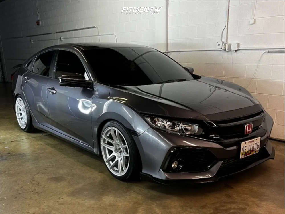 2018 Honda Civic Si with 18x9.5 ESR Cs8 and General 235x40 on Lowering ...