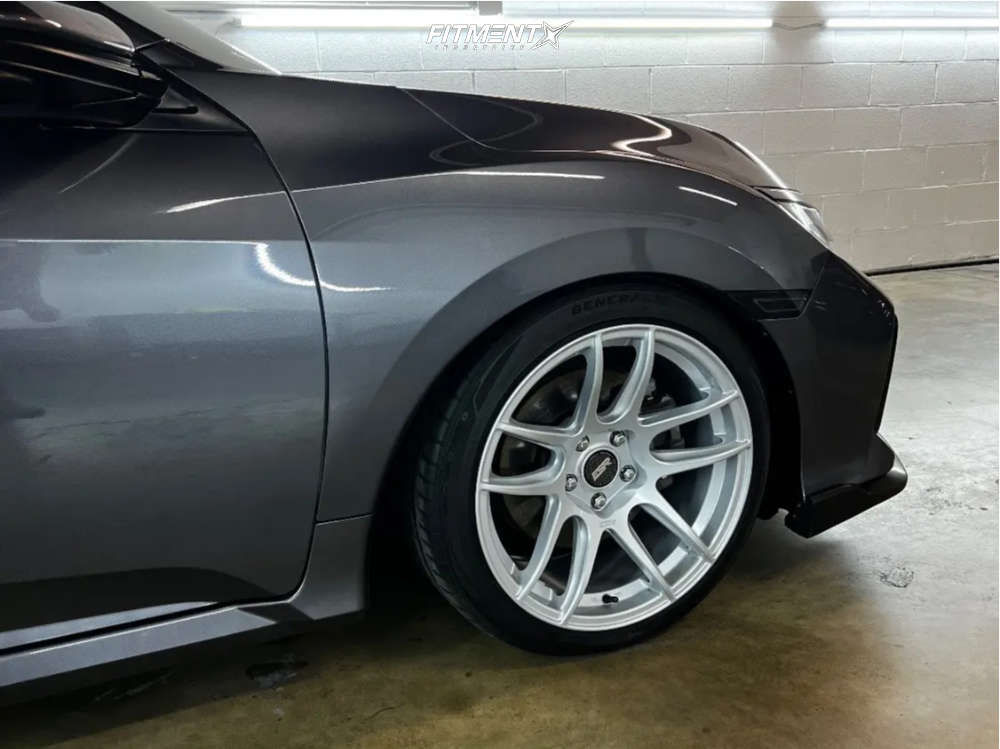 2018 Honda Civic Si with 18x9.5 ESR Cs8 and General 235x40 on Lowering ...