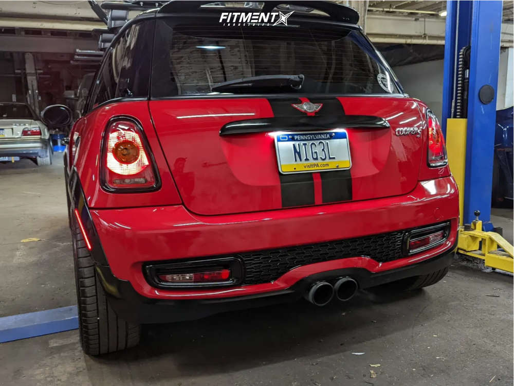 2010 Mini Cooper S with 17x7 Enkei Rpf1 and Michelin 215x45 on Lowering ...