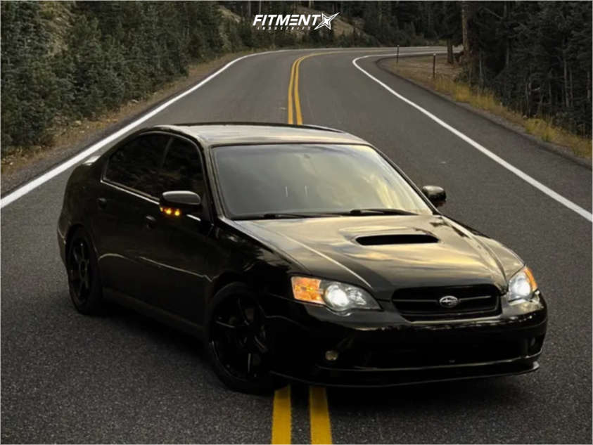 2005 Subaru Legacy GT with 18x8 Enkei T6r and Hankook 225x40 on ...