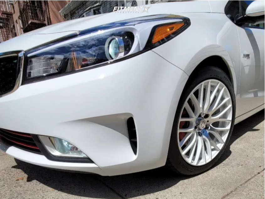 2018 Kia Forte EX with 17x7.5 DDR Zuki and Continental 215x45 on ...