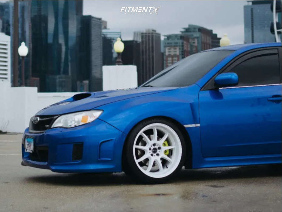 2013 Subaru WRX Base with 18x9.5 Work Emotion D9r and Continental ...