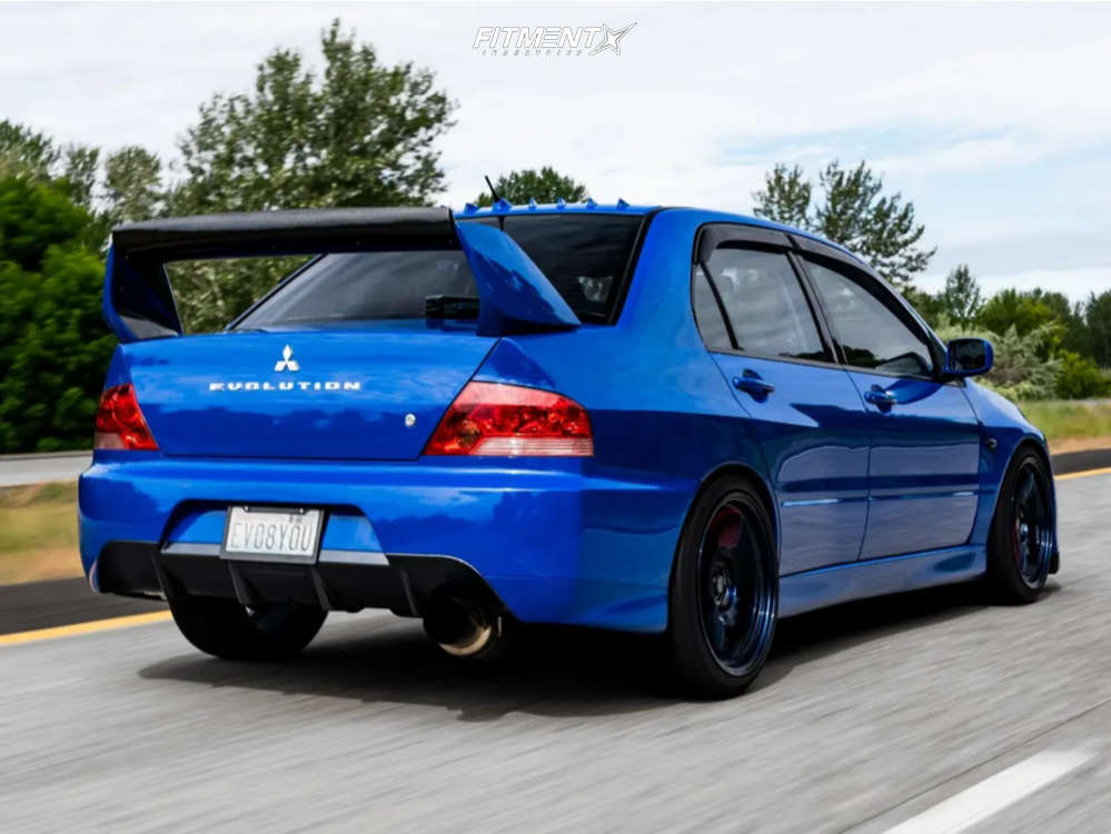 2004 Mitsubishi Lancer Evolution with 18x9.5 Gram Lights 57dr and ...