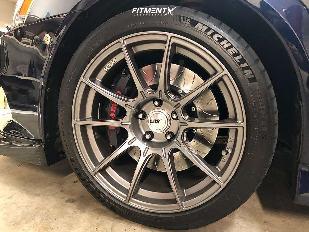 2013 Mitsubishi Lancer Evolution GSR with 18x9.5 SSR Gtx01 and Yokohama ...