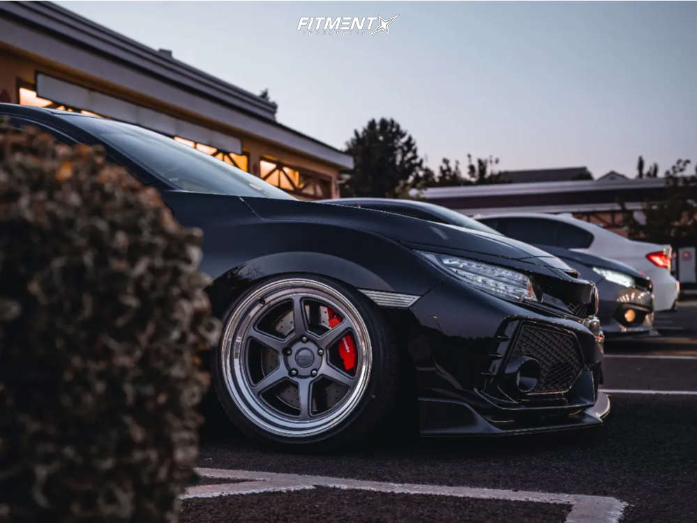 2017 Honda Civic Type R with 18x10.5 Kansei Roku and Falken 225x40 on ...