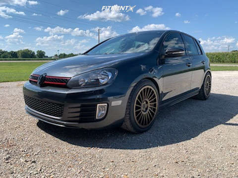 2013 Volkswagen GTI Base with 18x9.5 Rotiform Ind-t and Nitto 245x40 on ...