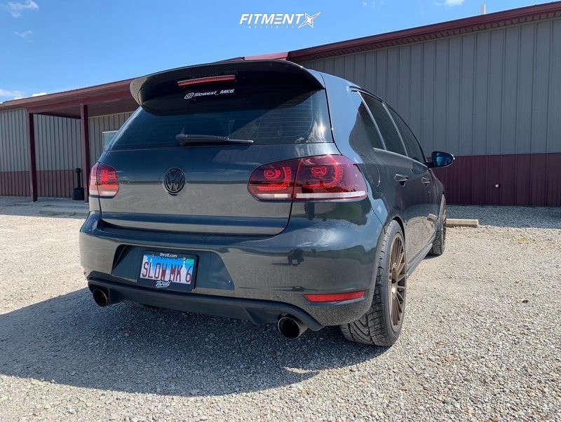 2013 Volkswagen GTI Base with 18x9.5 Rotiform Ind-t and Nitto 245x40 on ...