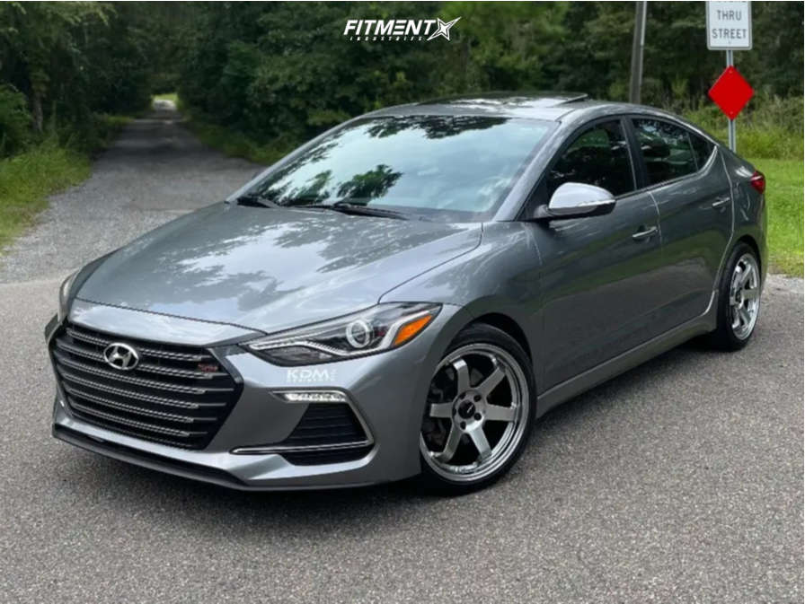 2018 Hyundai Elantra Sport with 18x8.5 AVID1 Av6 and Firestone 225x40 on Stock Suspension ...