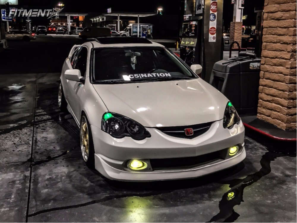 2003 Acura RSX Type-S with 18x9.5 Work Meister S12p and Goodyear 225x40 ...