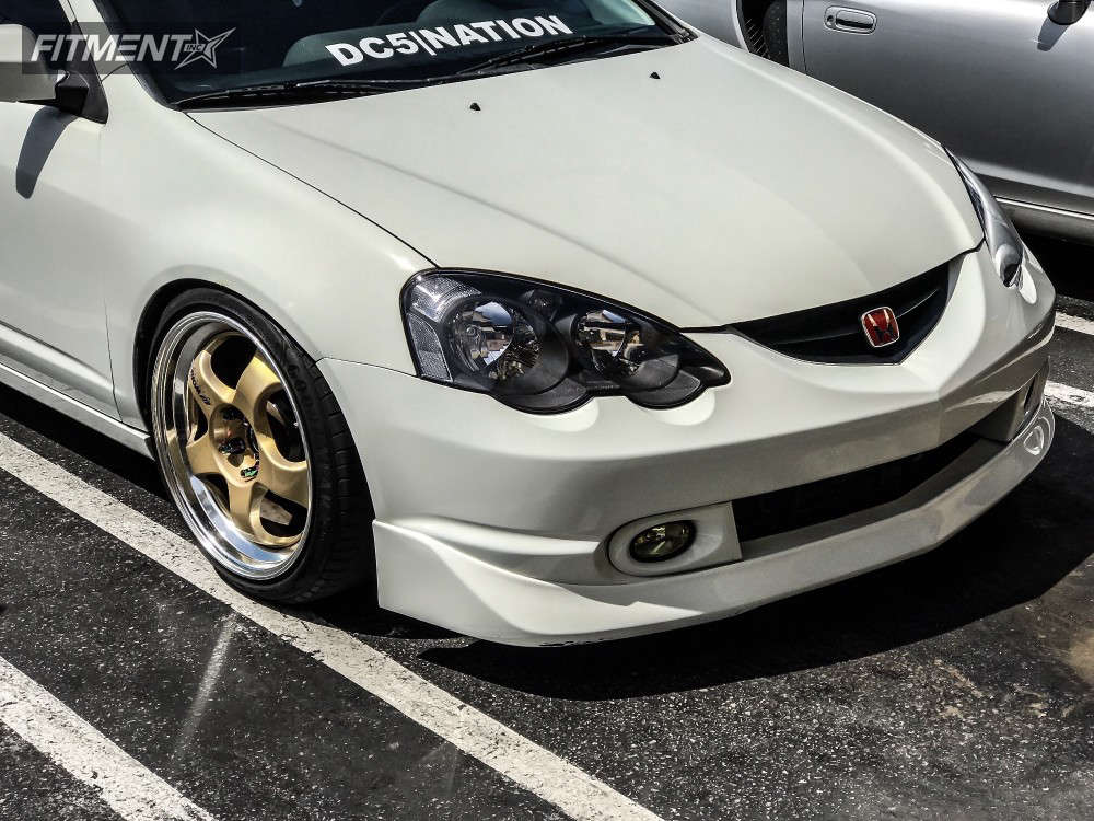2003 Acura RSX Type-S with 18x9.5 Work Meister S12p and Goodyear 225x40 ...