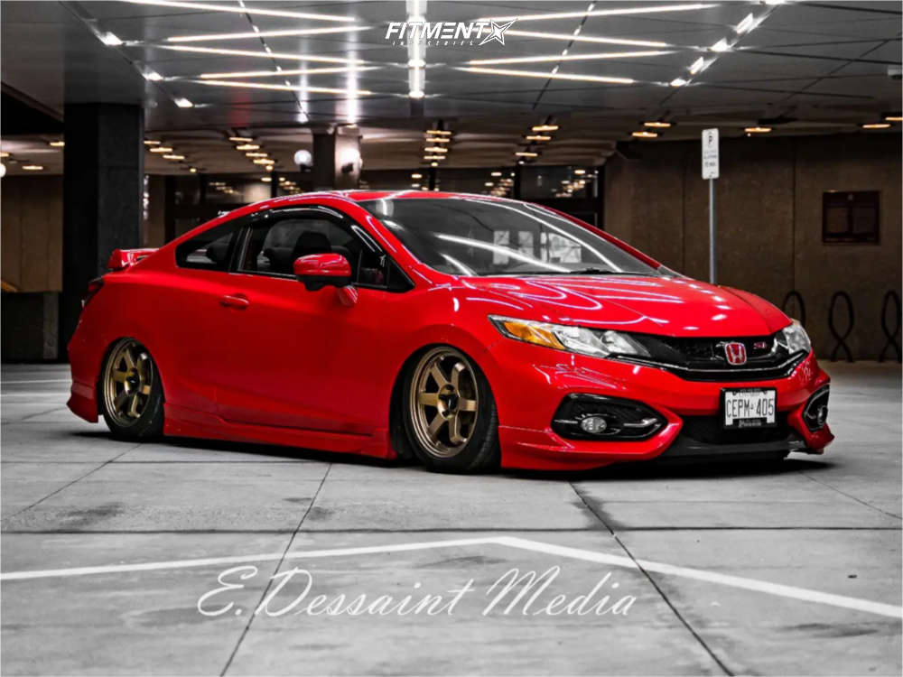2015 Honda Civic Si with 17x8 AVID1 Av6 and Firestone 215x45 on Air ...