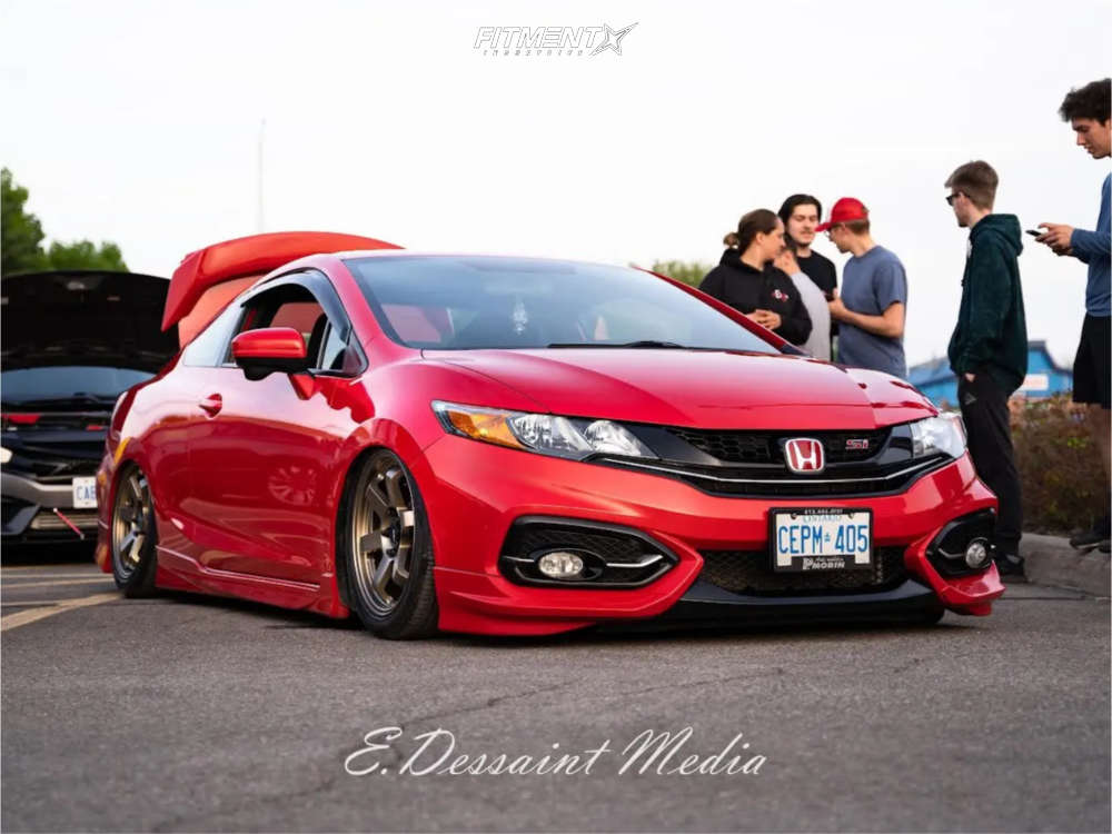 2015 Honda Civic Si with 17x8 AVID1 Av6 and Firestone 215x45 on Air ...