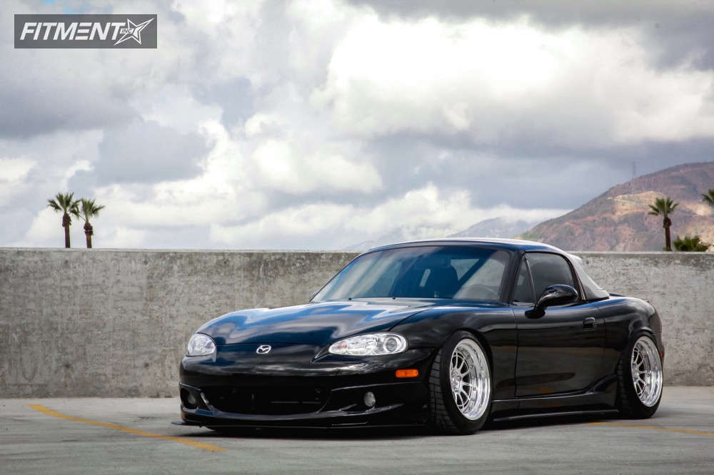 2002 Mazda MX-5 Miata Base with 16x9.5 CCW D110 and Toyo Tires 225x45 ...