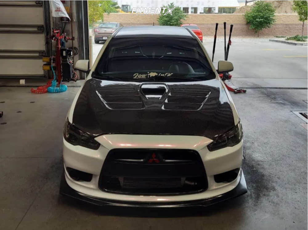 2011 Mitsubishi Lancer Ralliart with 18x9.5 Aodhan Ah08 and Falken ...