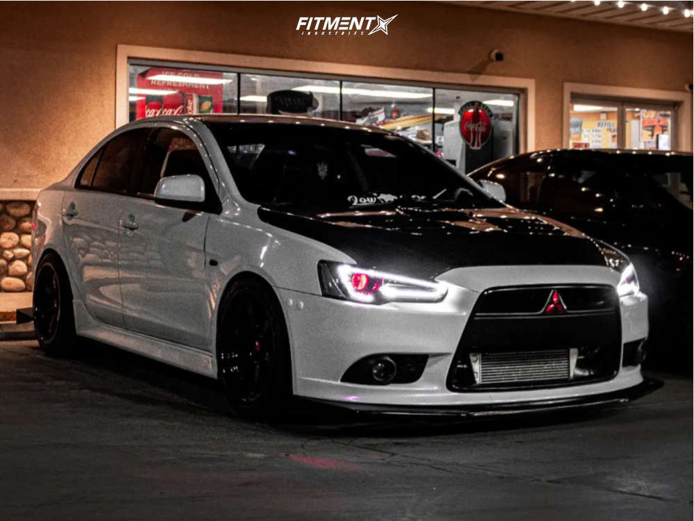 2011 Mitsubishi Lancer Ralliart with 18x9.5 Aodhan Ah08 and Falken ...