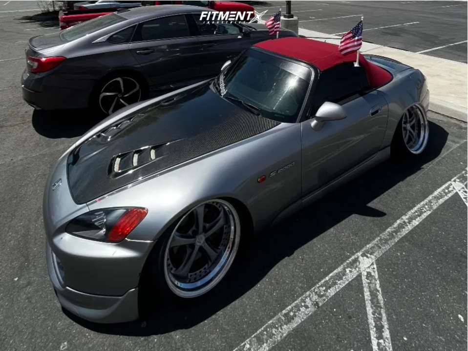2003 Honda S2000 Base with 18x9.5 Work Vs Kf and Accelera 215x35 on Air ...