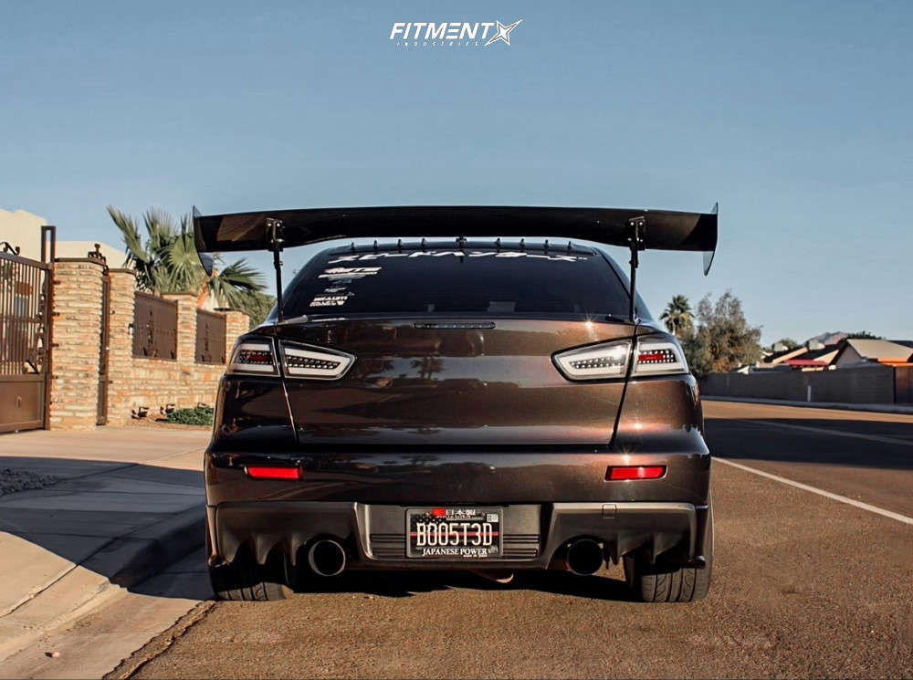 2014 Mitsubishi Lancer Evolution GSR with 18x10.5 ESR Sr07 and Hankook ...