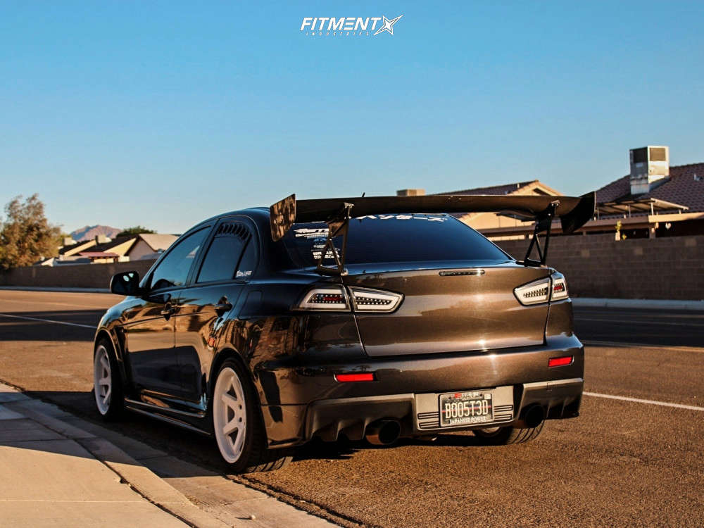 2014 Mitsubishi Lancer Evolution GSR with 18x10.5 ESR Sr07 and Hankook ...