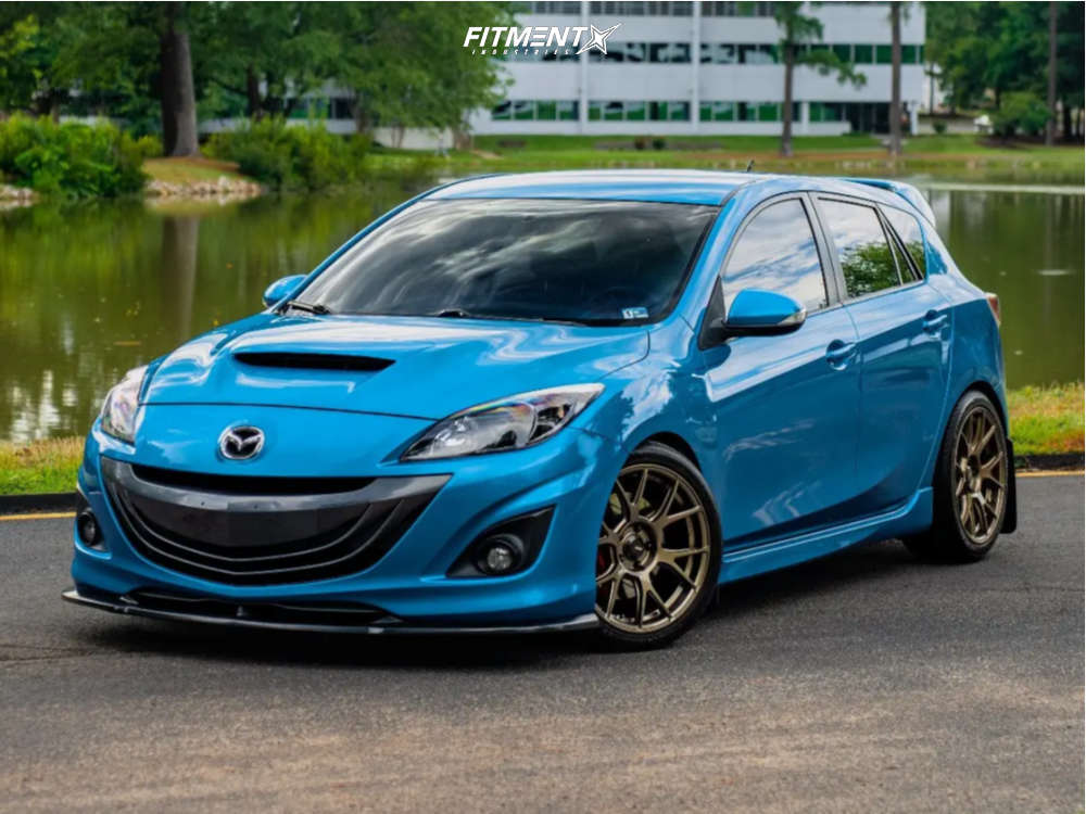 2010 Mazda 3 Mazdaspeed with 18x8.5 Konig Ampliform and Goodyear 235x40 ...