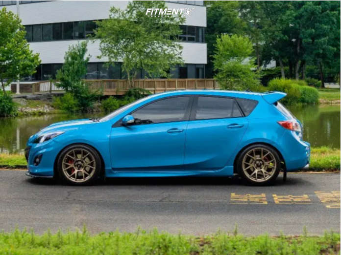 2010 Mazda 3 Mazdaspeed with 18x8.5 Konig Ampliform and Goodyear 235x40 on Lowering Springs ...