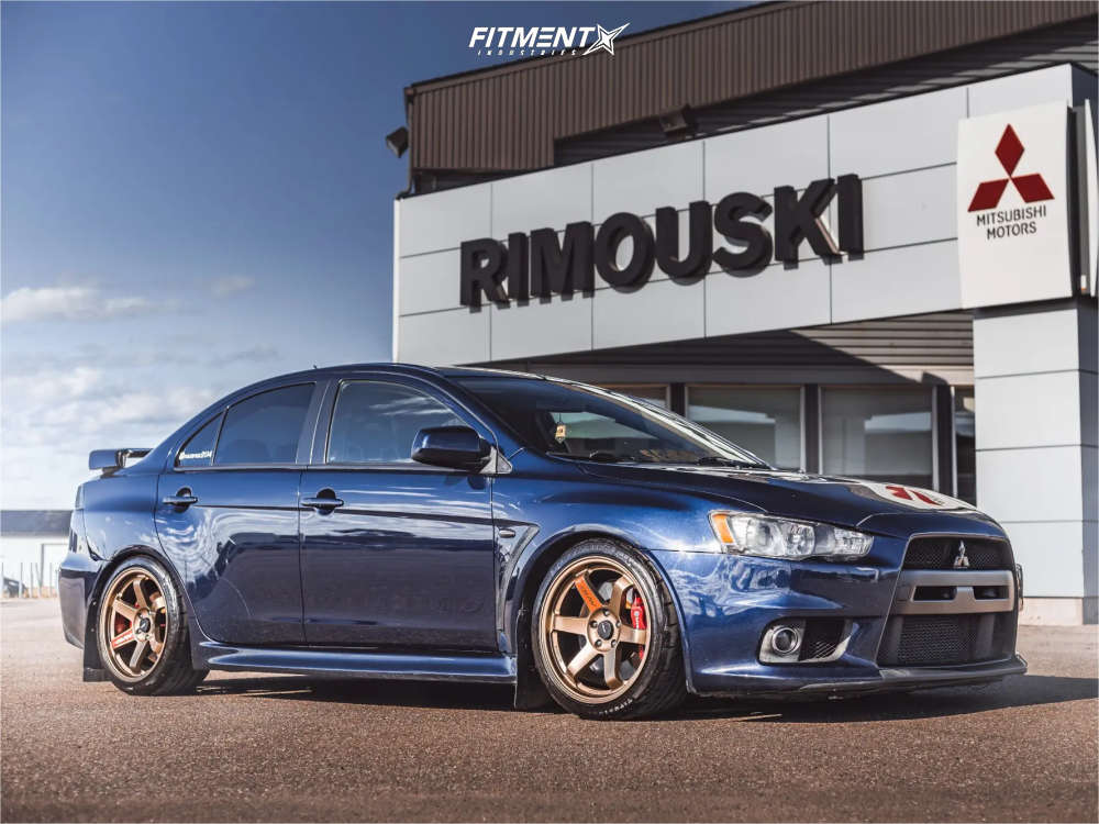 2014 Mitsubishi Lancer Evolution GSR with 18x9.5 AVID1 Av6 and ...