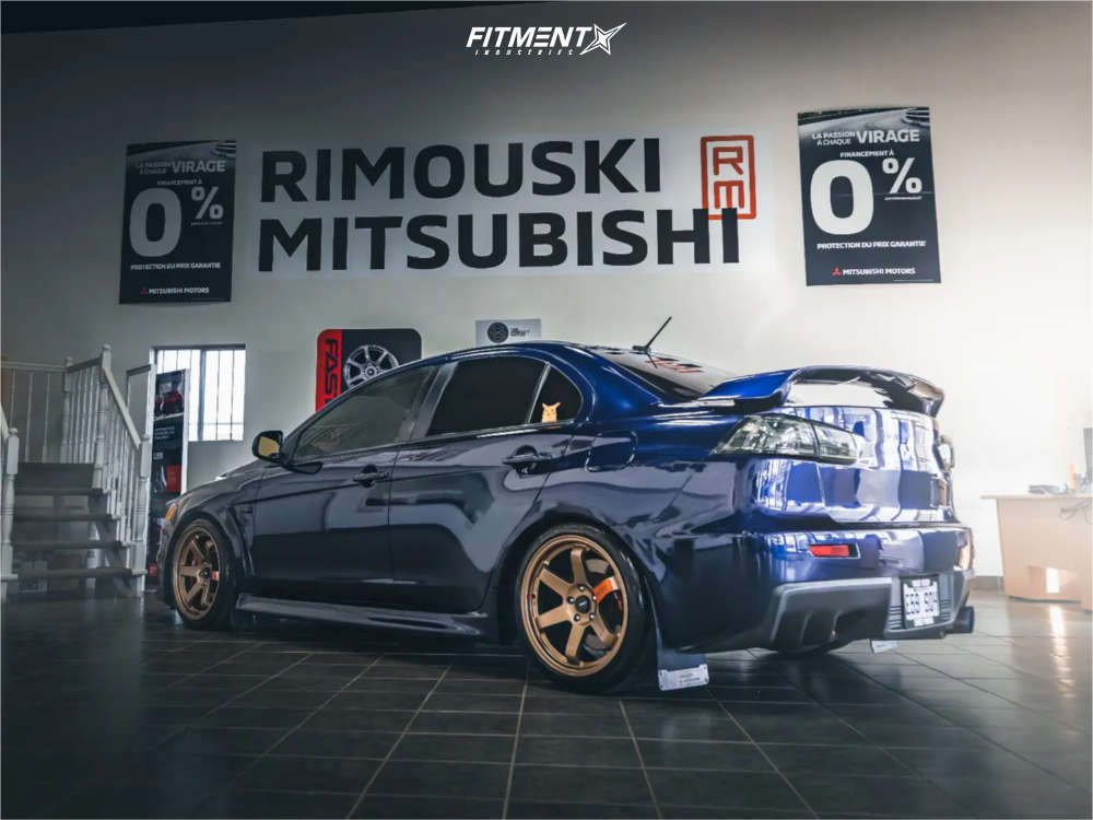 2014 Mitsubishi Lancer Evolution GSR with 18x9.5 AVID1 Av6 and ...