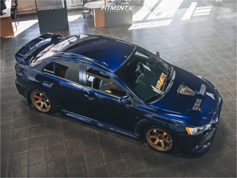 2014 Mitsubishi Lancer Evolution GSR with 18x9.5 AVID1 Av6 and ...