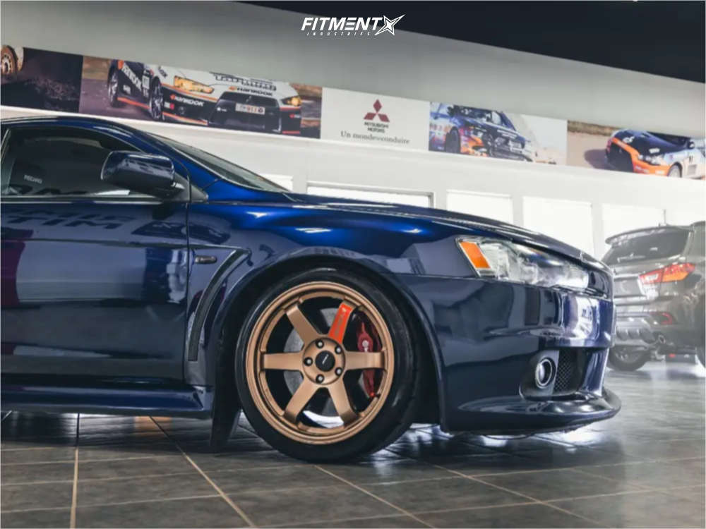 2014 Mitsubishi Lancer Evolution GSR with 18x9.5 AVID1 Av6 and ...