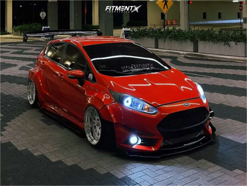 2016 Ford Fiesta ST with 17x10.5 Work Seeker Fx and Iris 215x40 on Air Suspension | 2392876 ...